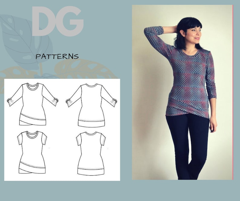Alexis Top PDF Sewing Pattern and Sewing Tutorial - Etsy