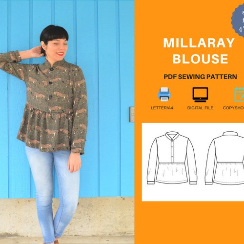 The Tanya Top PDF Sewing Pattern and Sewing Tutorial Available - Etsy