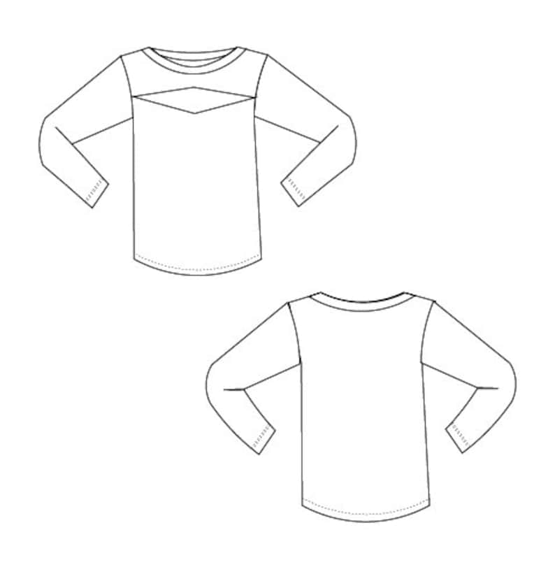 CUTOUT Top: Printable PDF Sewing Pattern for Women. Easy - Etsy