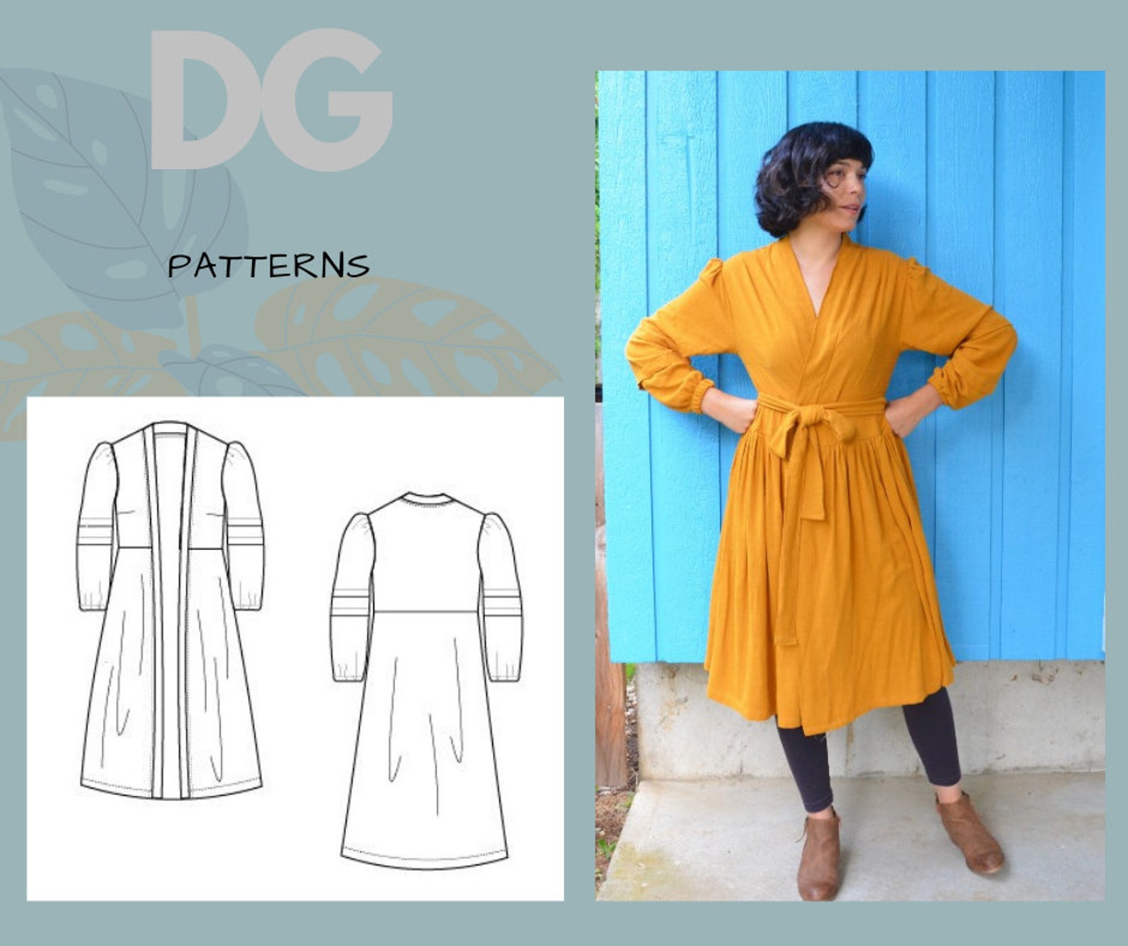 Robe Dress for WOMEN PDF Sewing Pattern and Sewing Tutorial - Etsy Canada