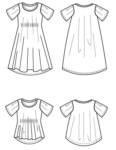 The Silva Top and Dress PDF Sewing Pattern and Tutorial for Women. Knit ...