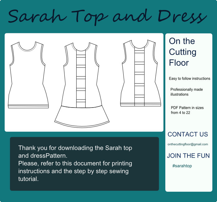 Sarah Dress and Top Pattern: Instant PDF Sewing Pattern and Tutorial - Etsy