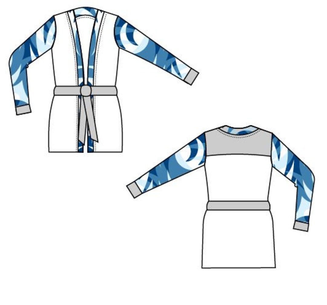 House Coat for WOMEN PDF Sewing Pattern and Sewing Tutorial - Etsy