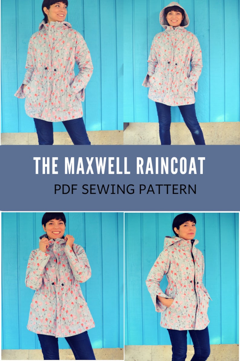 Maxwell Raincoat and Jacket PDF Sewing Pattern and Sewing Tutorial for ...