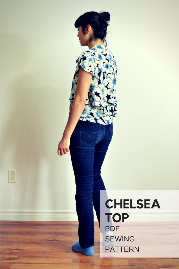 The Chelsea Top PDF Sewing Pattern and Sewing Tutorial - Etsy UK