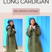 The Emma Long Cardigan PDF Sewing Pattern - Etsy
