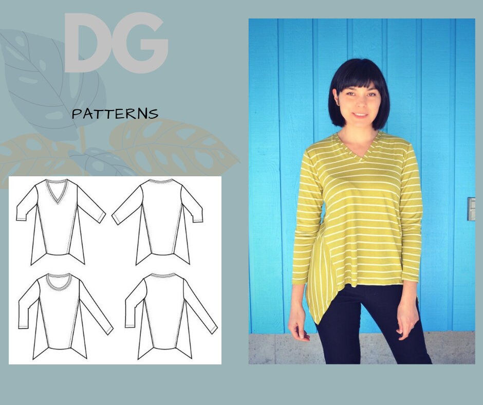 Debbie Knit Top PDF Sewing Pattern and Printable Sewing - Etsy Australia