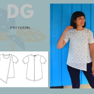 Dawna Top PDF Sewing Pattern and Printable Sewing Tutorial - Etsy