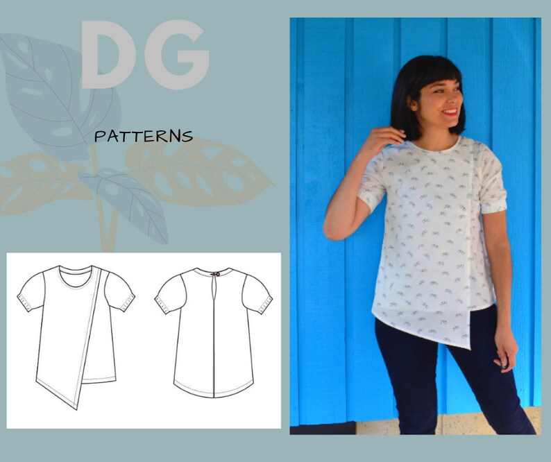 Dawna Top PDF Sewing Pattern and Printable Sewing Tutorial - Etsy