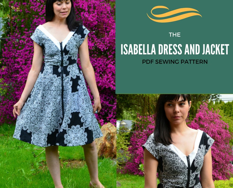 The Isabella Dress and Jacket PDF Sewing Pattern and Step by Step ...