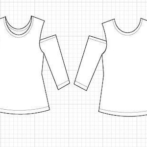 The Cold Shoulder Knit Top PDF Printable Sewing Pattern and Sewing ...