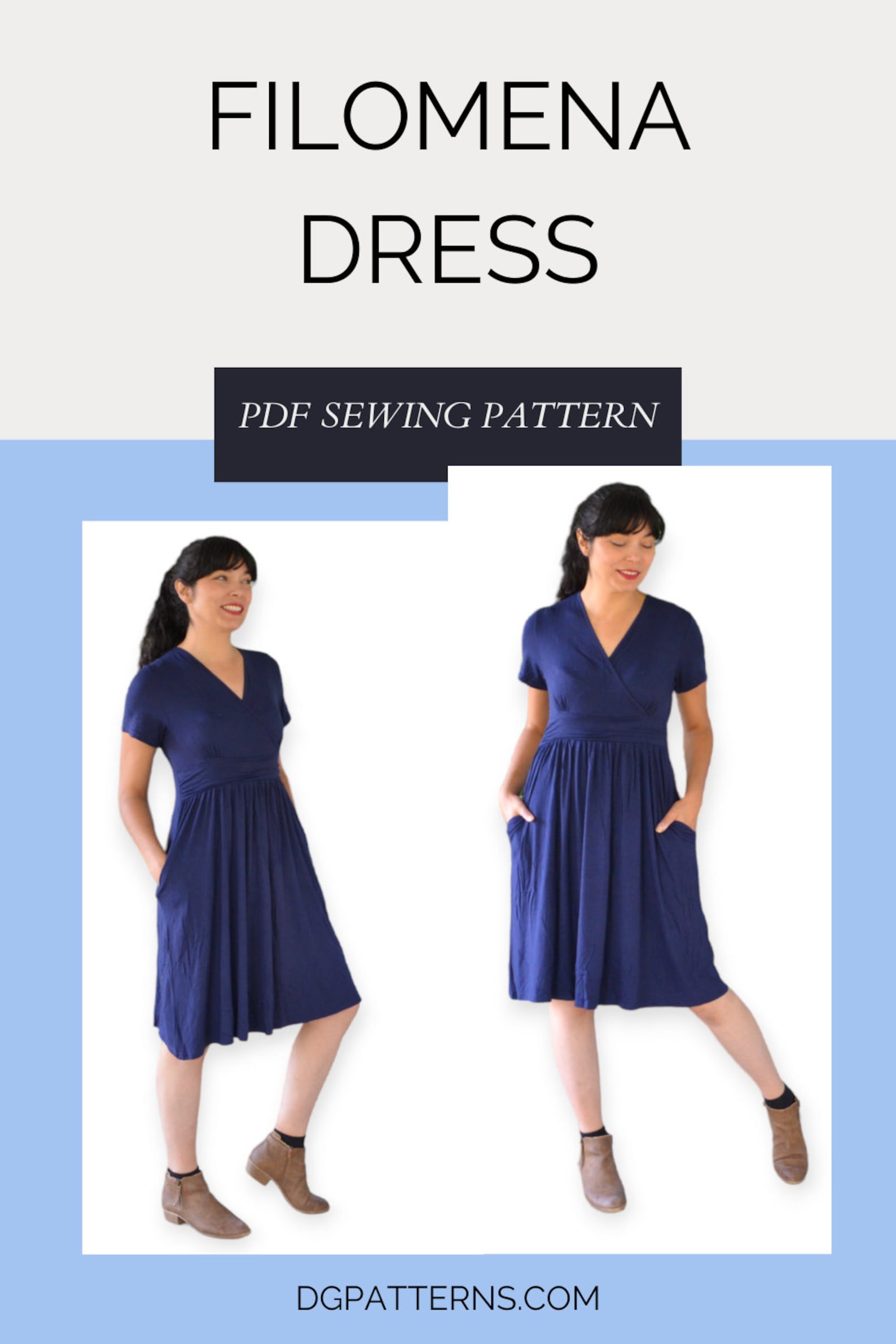The Filomena Dress PDF Sewing Pattern and Sewing Tutorial - Etsy