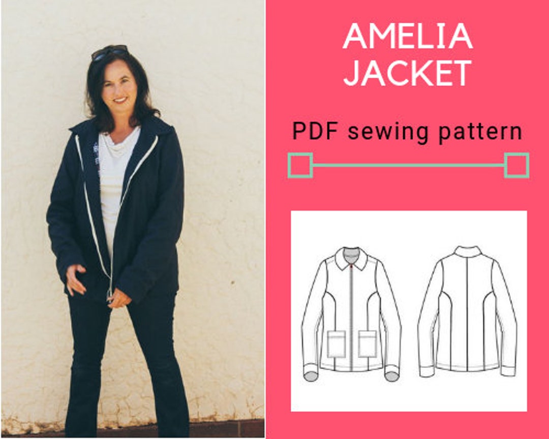 Amelia Jacket PDF Sewing Pattern and Sewing Tutorial: Step by Step ...