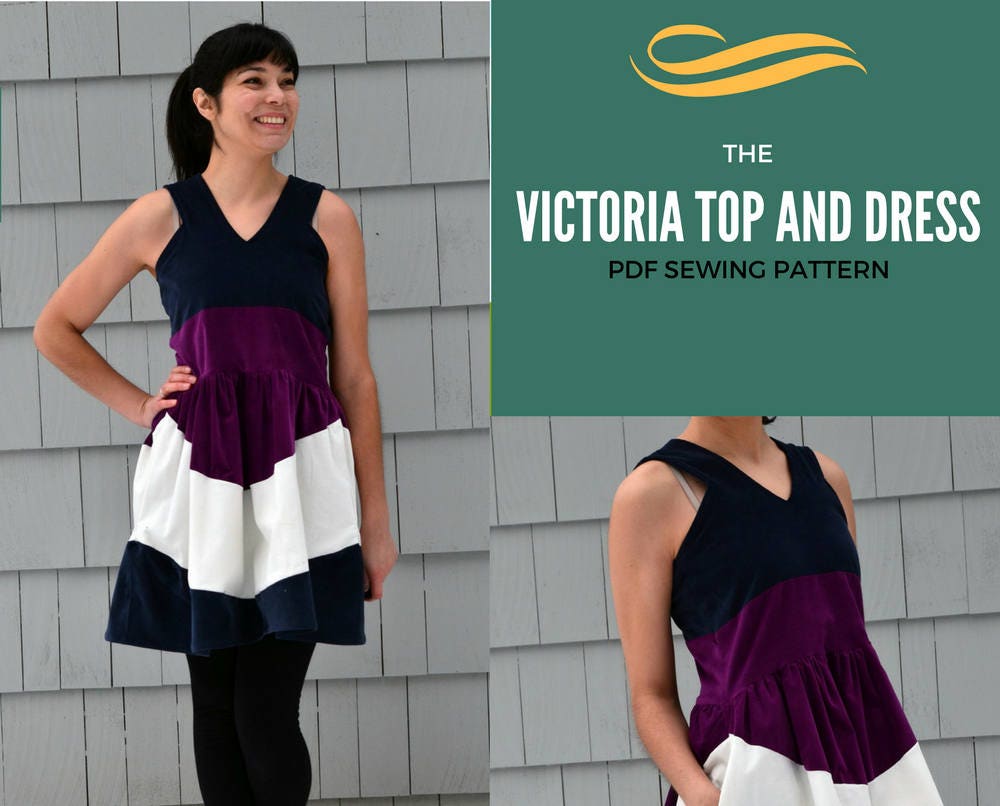 The Victoria Top and Dress Pattern and Tutorial: PDF | Etsy