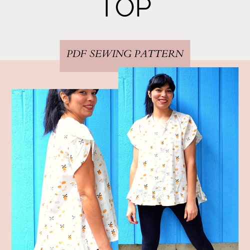 Mellow Top PDF Sewing Pattern and Printable Sewing Tutorial - Etsy