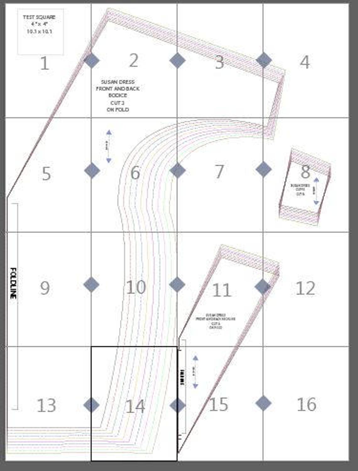 Susan Dress PDF Sewing Pattern and Sewing Tutorial Including Sizes 4 to ...