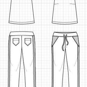 The Helen Track Pants and Sleeveless Top PDF Printable Sewing Pattern ...