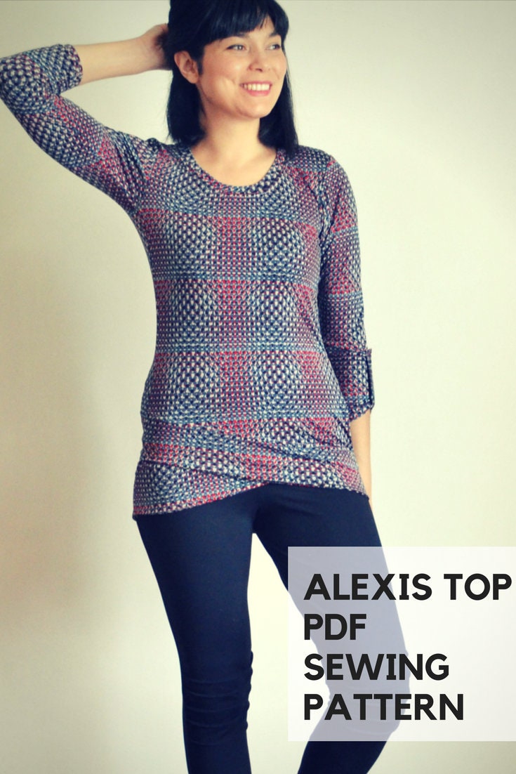 Alexis Top PDF Sewing Pattern and Sewing Tutorial - Etsy