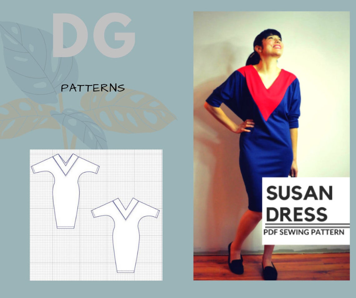 Susan Dress PDF Sewing Pattern and Sewing Tutorial Including Sizes 4 to ...