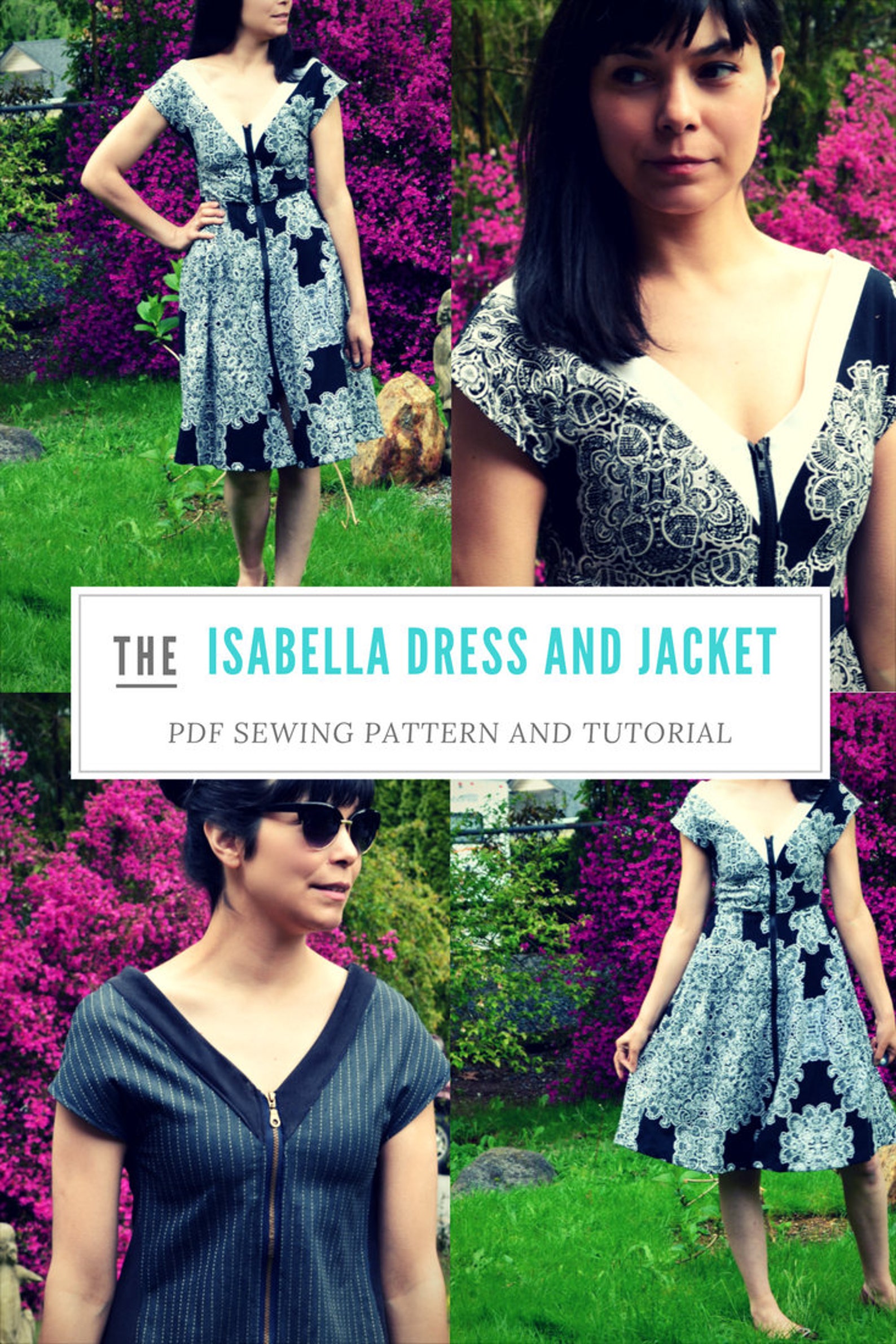 The Isabella Dress and Jacket PDF Sewing Pattern and Step by - Etsy