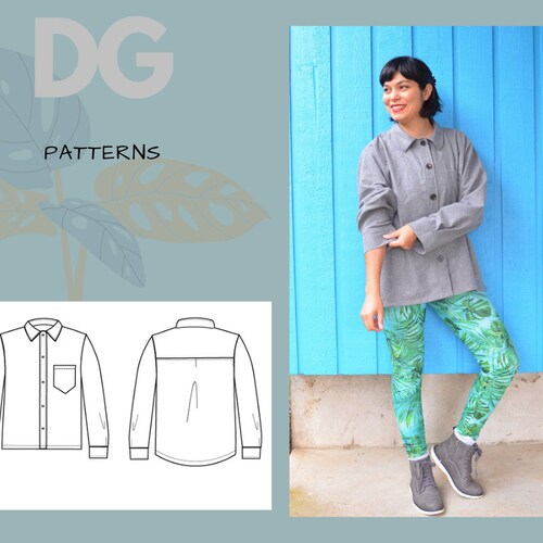 Denisse Jacket PDF Sewing Pattern and Sewing Tutorial | Etsy