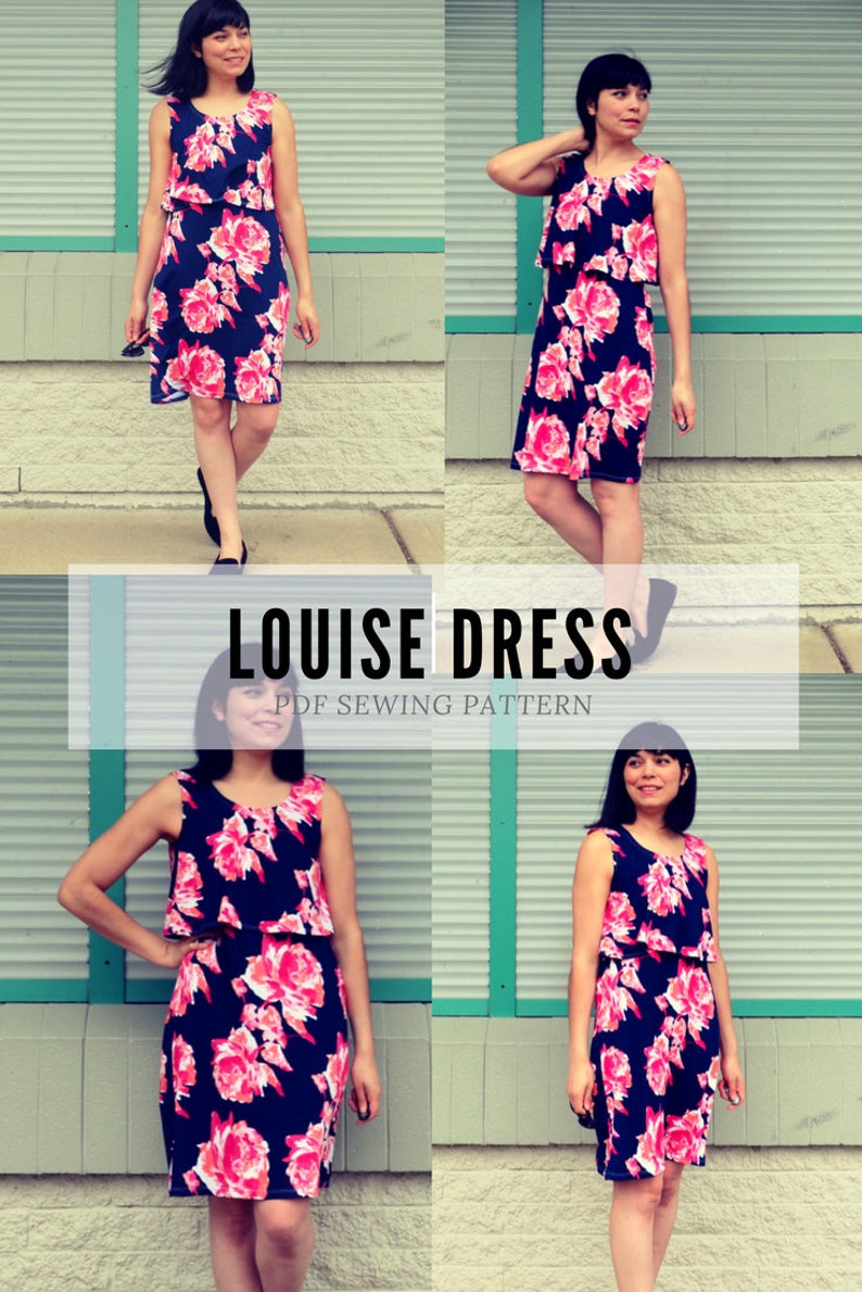 Louise Dress PDF Sewing Pattern & Sewing Tutorial for Women. - Etsy Canada