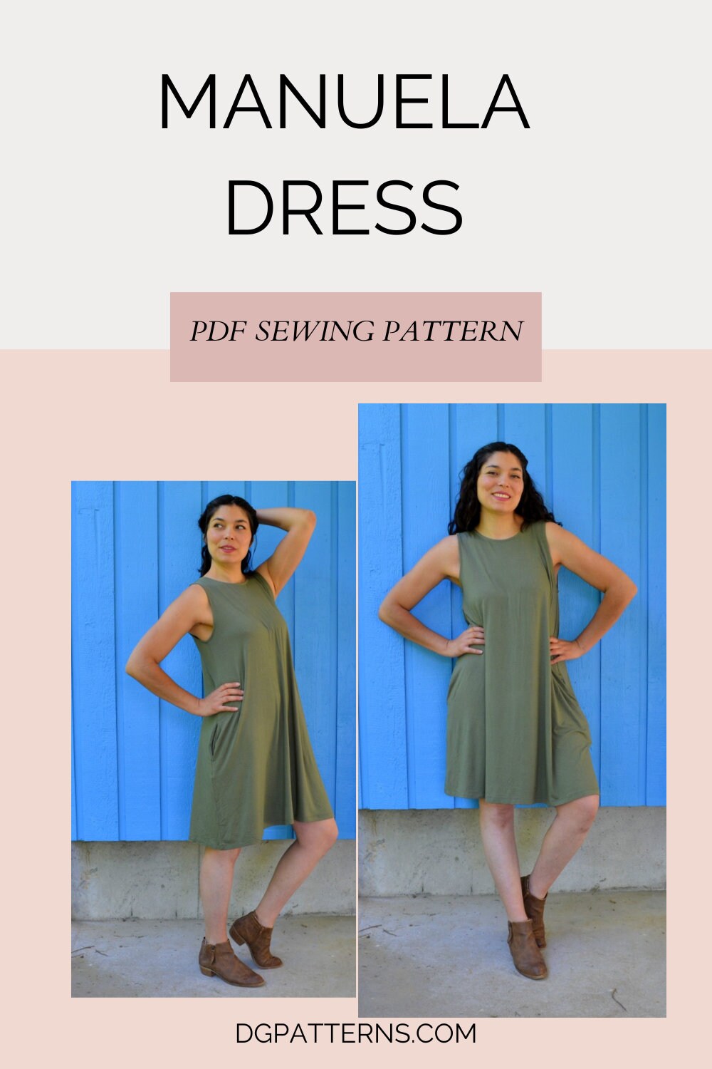 Manuela Dress PDF SEWING Pattern and Tutorial - Etsy Canada