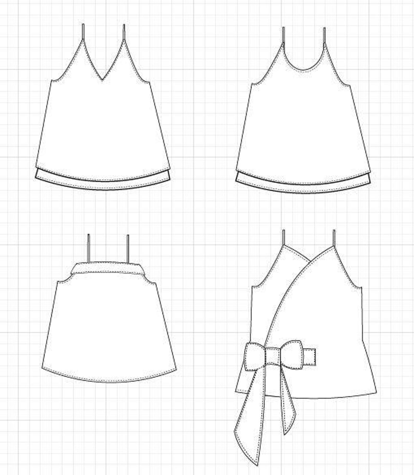 Camisole Top and Dress PDF Sewing Pattern and Step by Step - Etsy