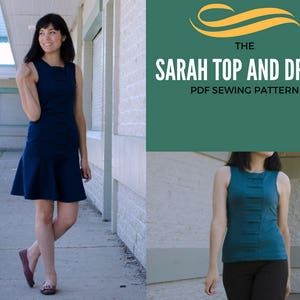 Sarah Dress and Top Pattern: Instant PDF Sewing Pattern and Tutorial - Etsy