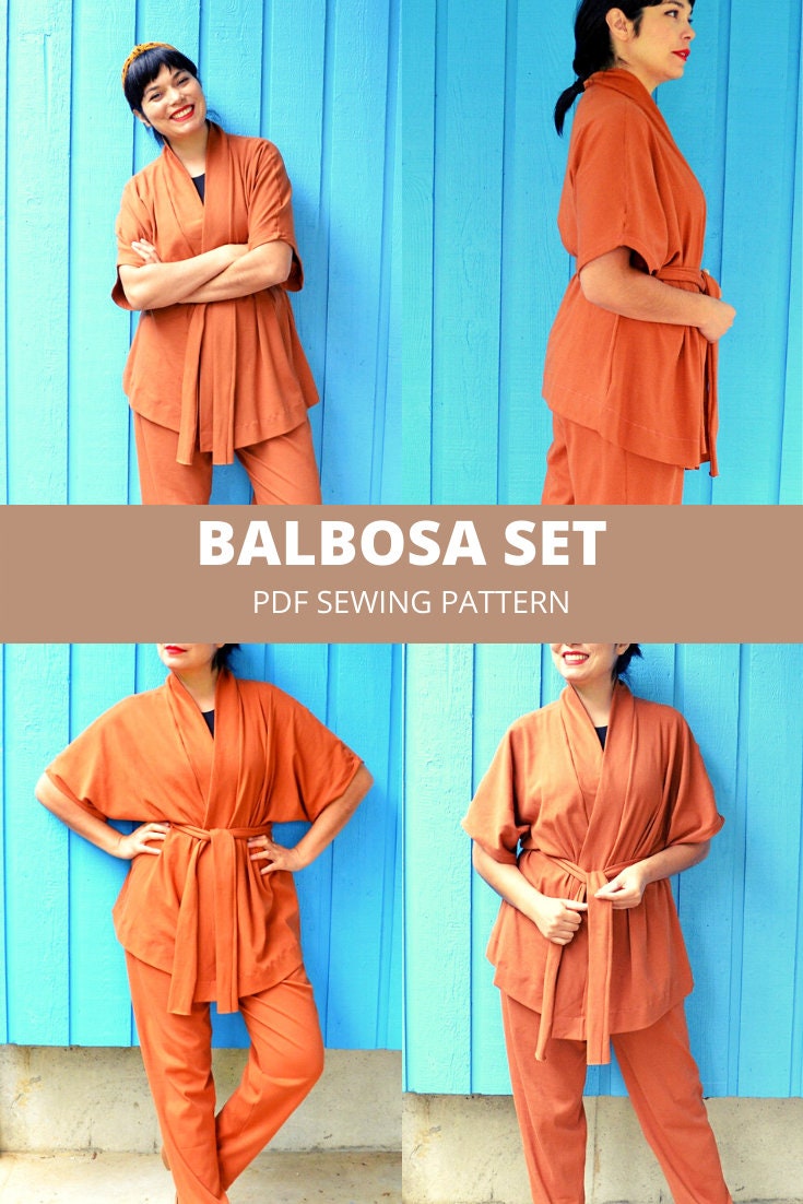 Balbosa Set PDF Sewing Pattern and Printable Sewing Tutorial | Etsy Canada