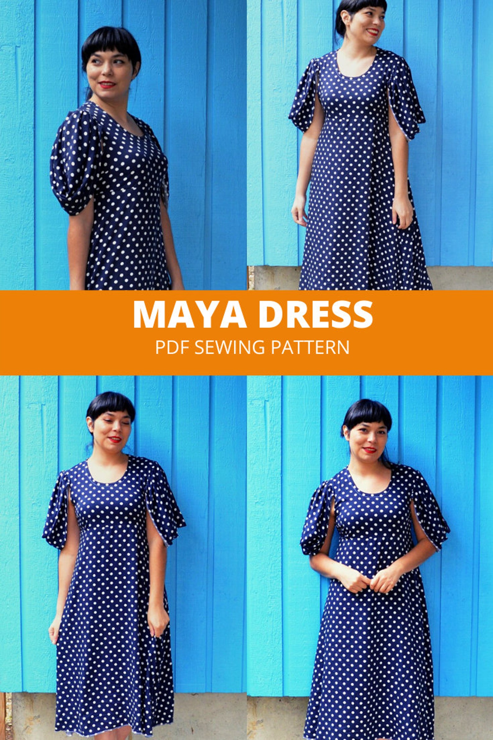Maya Dress for WOMEN PDF Sewing Pattern and Sewing Tutorial | Etsy Canada