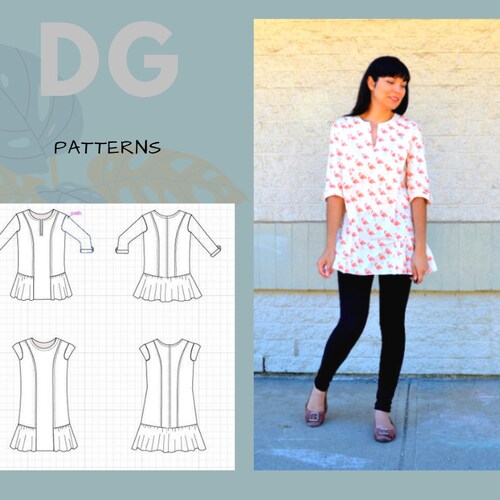 Crossover Top PDF Sewing Pattern and Printable Tutorial - Etsy