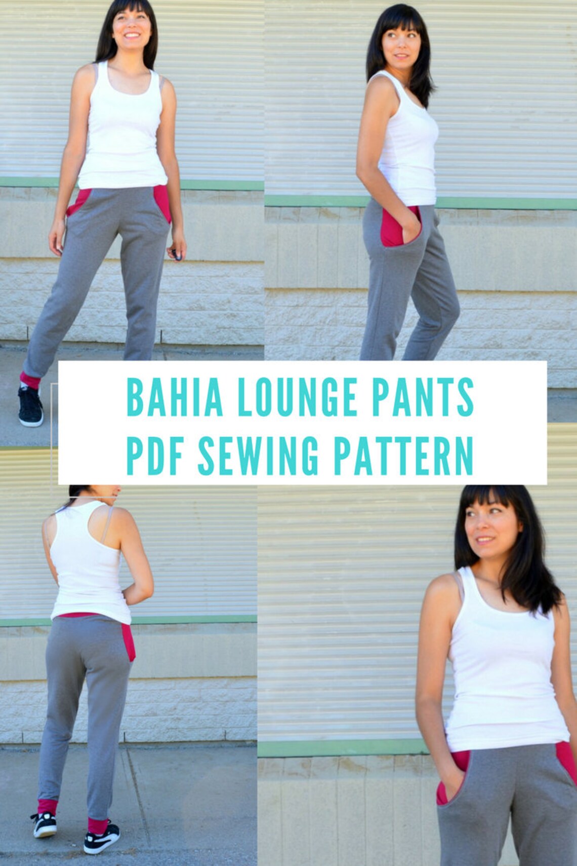 The Bahia Lounge Pants PDF Sewing Pattern and Printable Sewing Tutorial ...