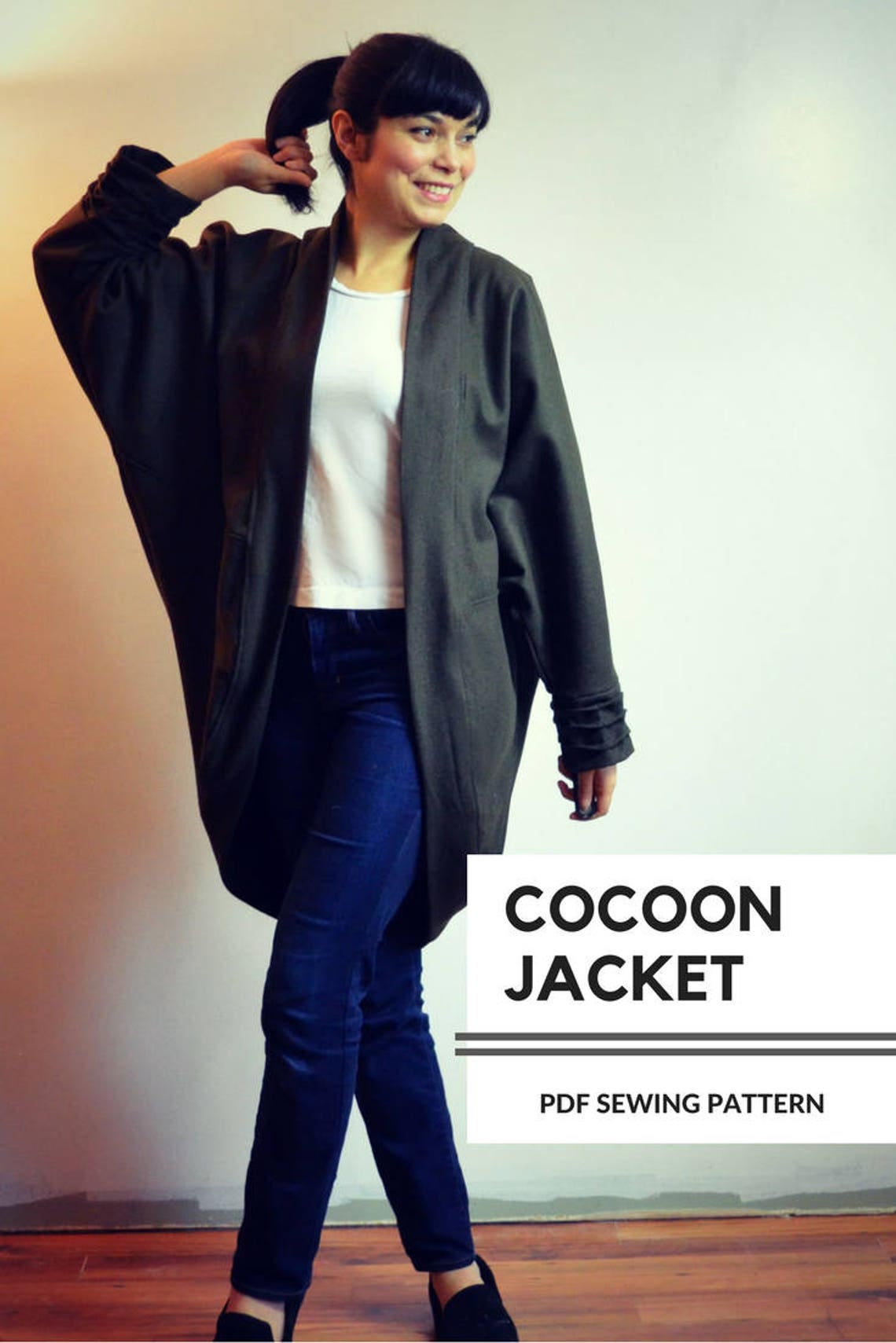 Cocoon Jacket PDF Sewing Pattern and Tutorial With Sizes From | Etsy Canada