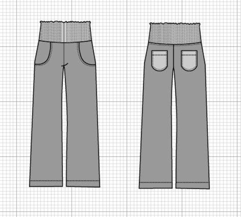 Gabriela Pants PDF Sewing Pattern and Step by Step Sewing Tutorial for ...