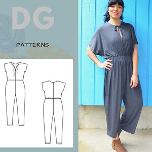 Petunia Jumpsuit for WOMEN PDF Sewing Pattern and Sewing Tutorial - Etsy