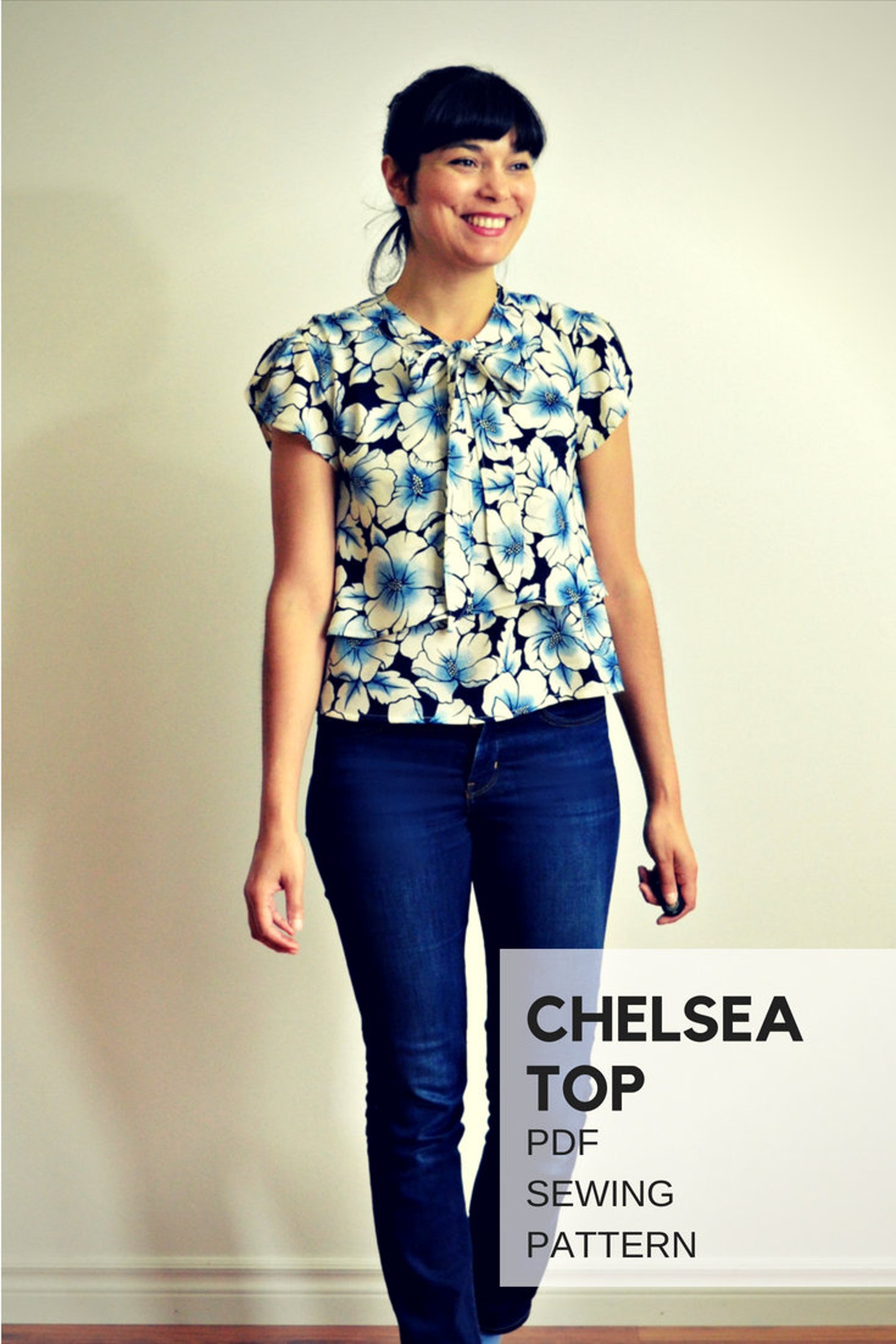 The Chelsea Top PDF Sewing Pattern and Sewing Tutorial | Etsy