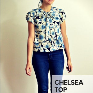 The Chelsea Top PDF Sewing Pattern and Sewing Tutorial - Etsy