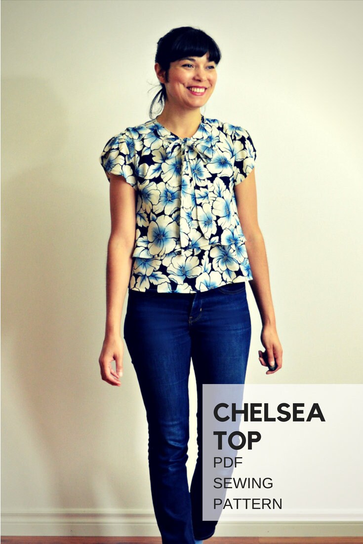 The Chelsea Top PDF Sewing Pattern and Sewing Tutorial - Etsy Canada