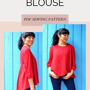 Theodora Blouse PDF Sewing Pattern and Tutorial - Etsy Canada
