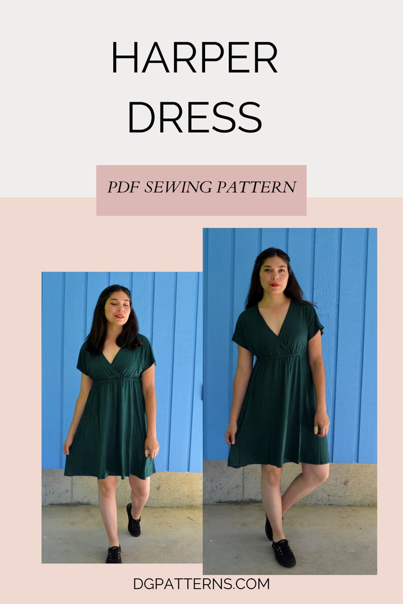 Harper Dress PDF SEWING Pattern and Tutorial - Etsy