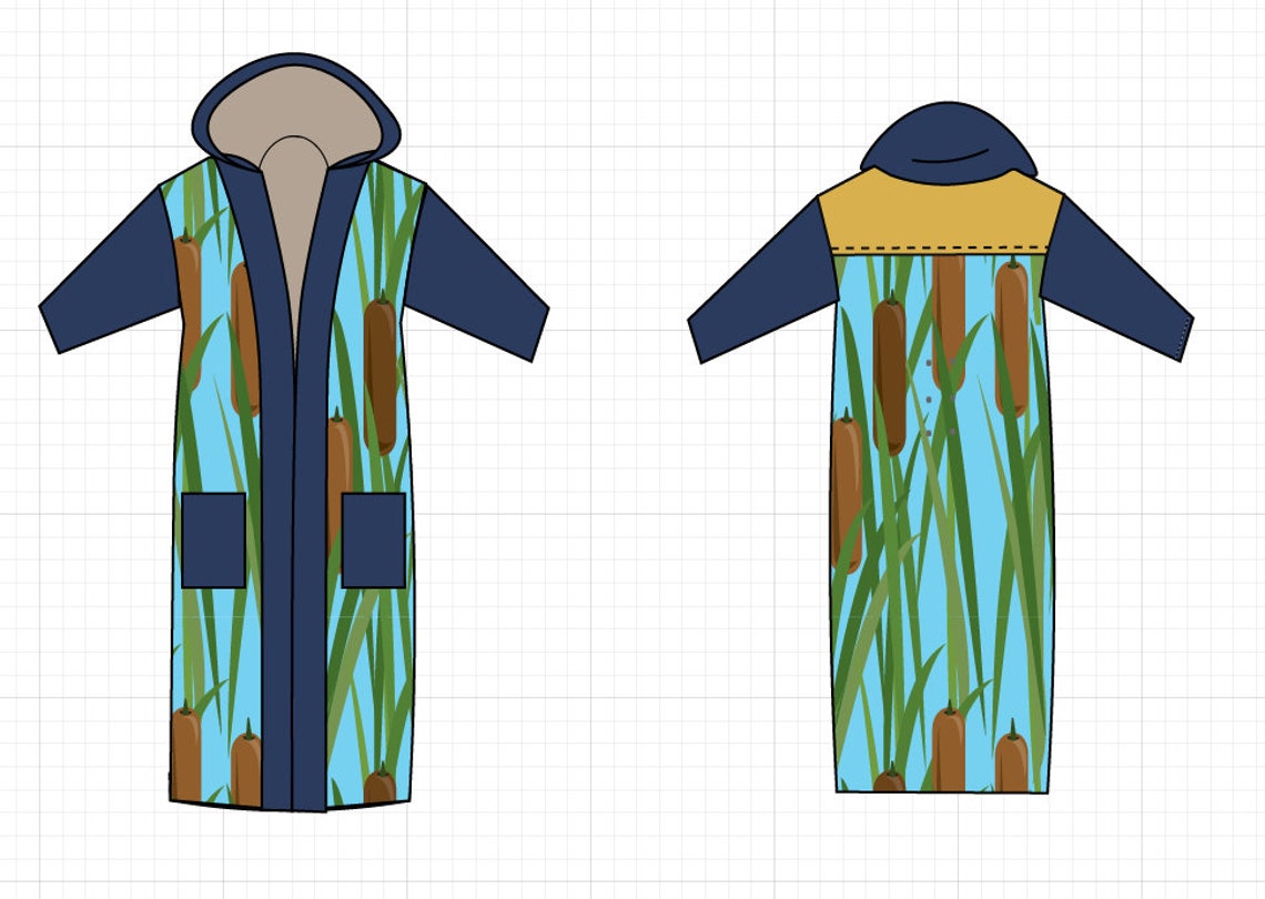 The Emma Long Cardigan PDF Sewing Pattern - Etsy