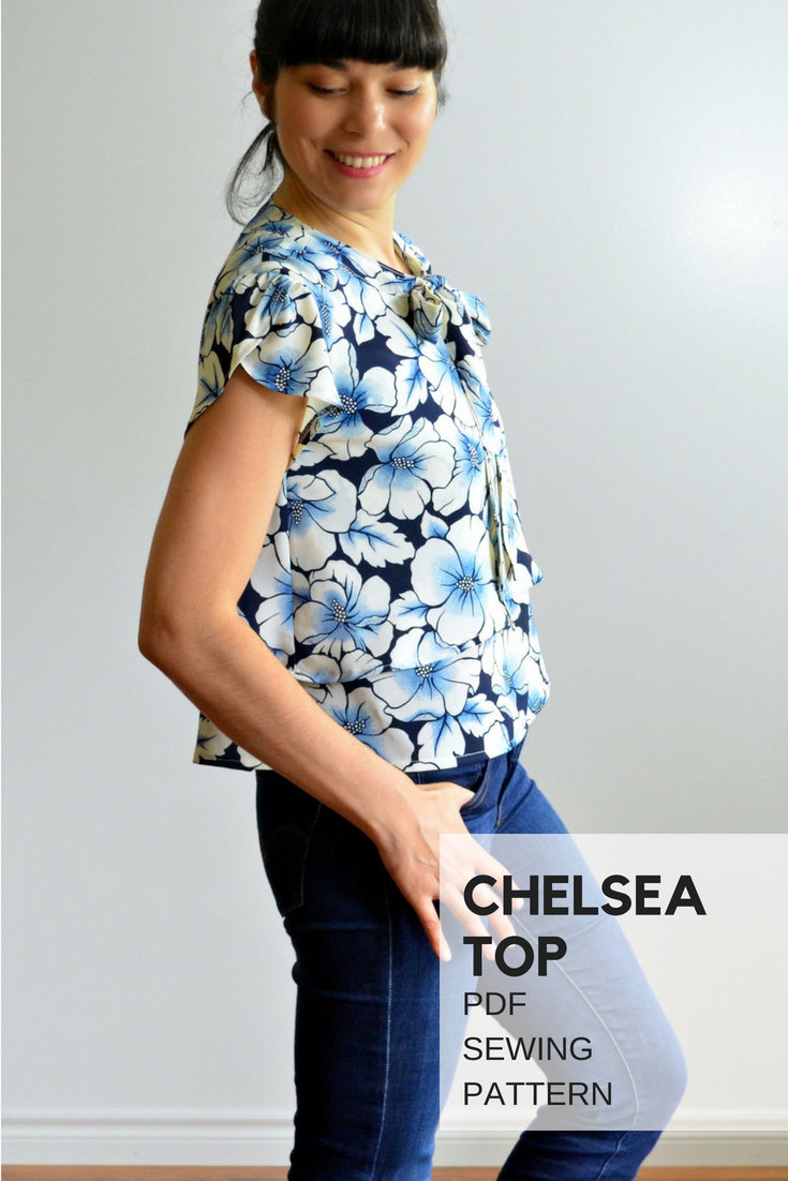 The Chelsea Top PDF Sewing Pattern and Sewing Tutorial | Etsy