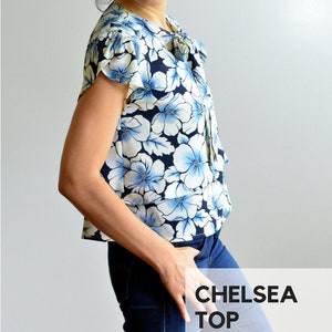 The Chelsea Top PDF sewing pattern and sewing tutorial | Etsy