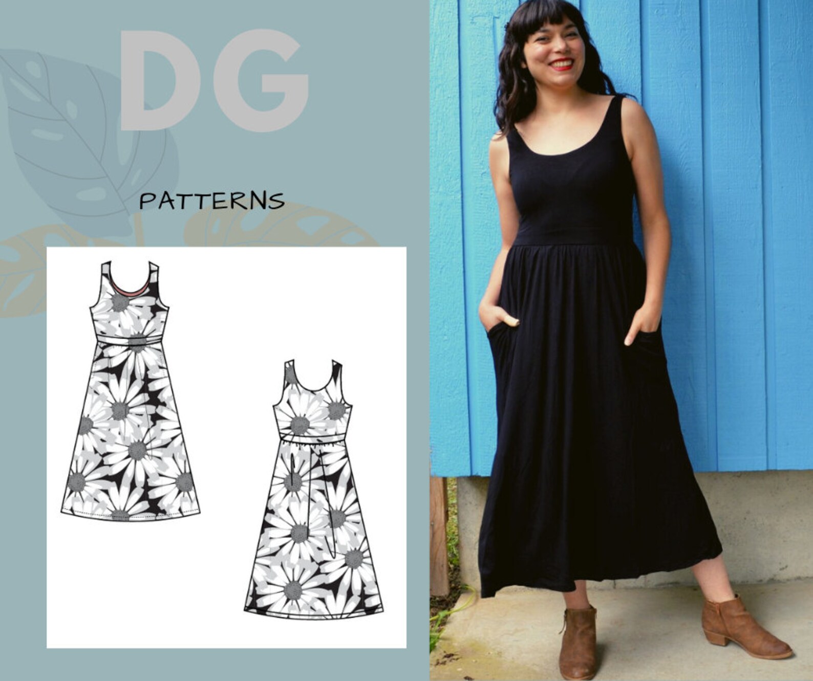 Pamela Dress PDF Sewing Pattern and Printable Sewing Tutorial to ...