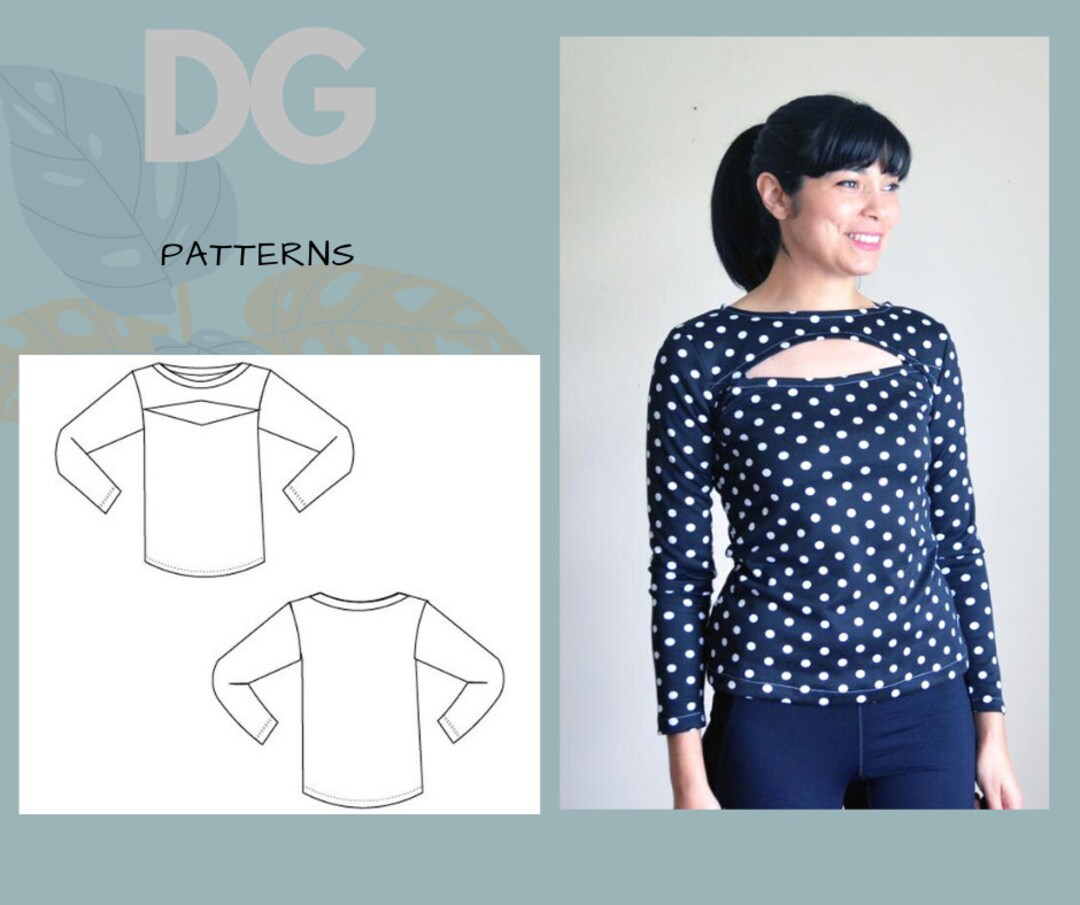 CUTOUT Top: Printable PDF Sewing Pattern for Women. Easy Beginner ...