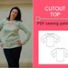 CUTOUT Top: Printable PDF Sewing Pattern for Women. Easy Beginner ...