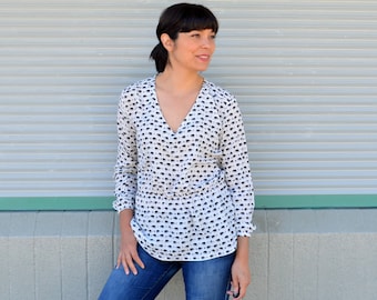 The Tanya Top PDF Sewing Pattern and Sewing Tutorial Available - Etsy UK