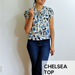 The Chelsea Top PDF Sewing Pattern and Sewing Tutorial - Etsy
