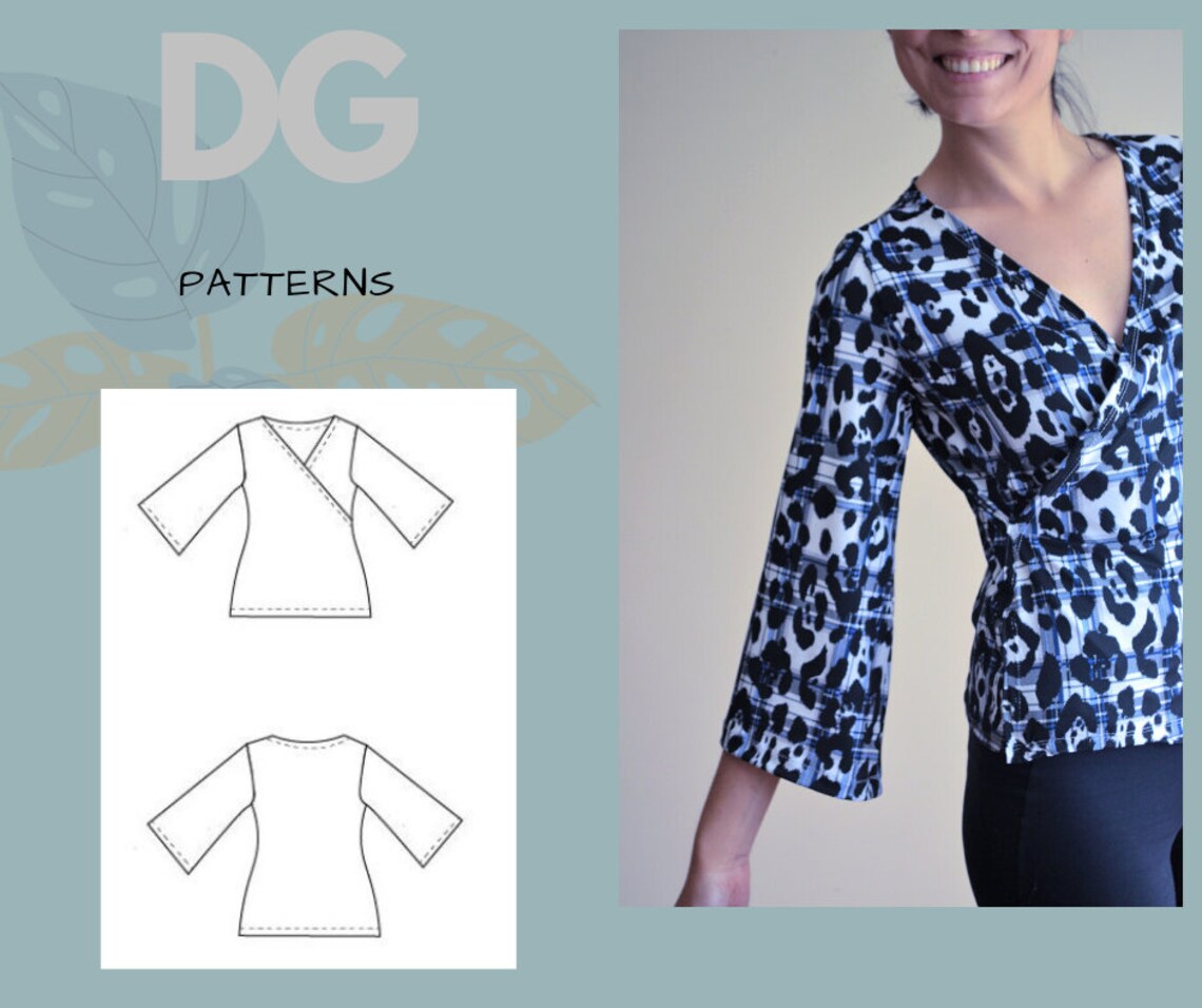 Crossover Top PDF Sewing Pattern and Printable Tutorial - Etsy Canada